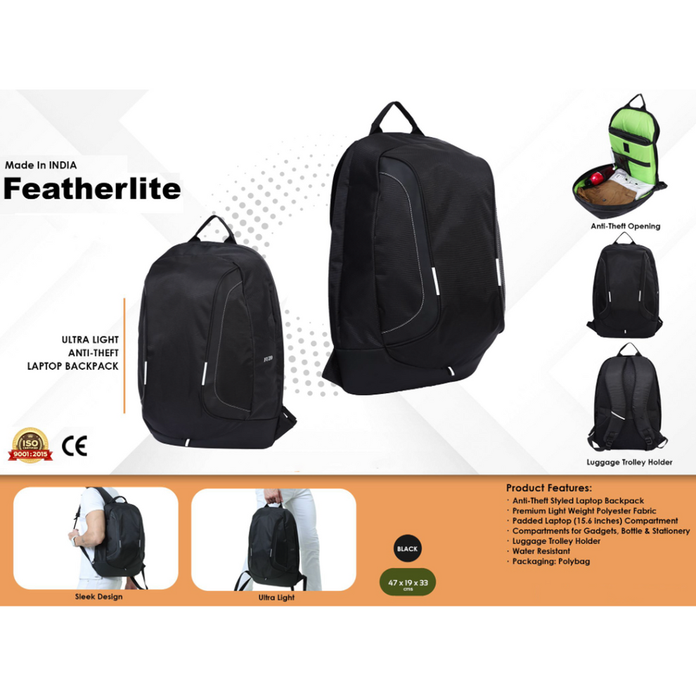 Featherlite Anti Theft Backpack – Consortium Gifts (Deloitte)
